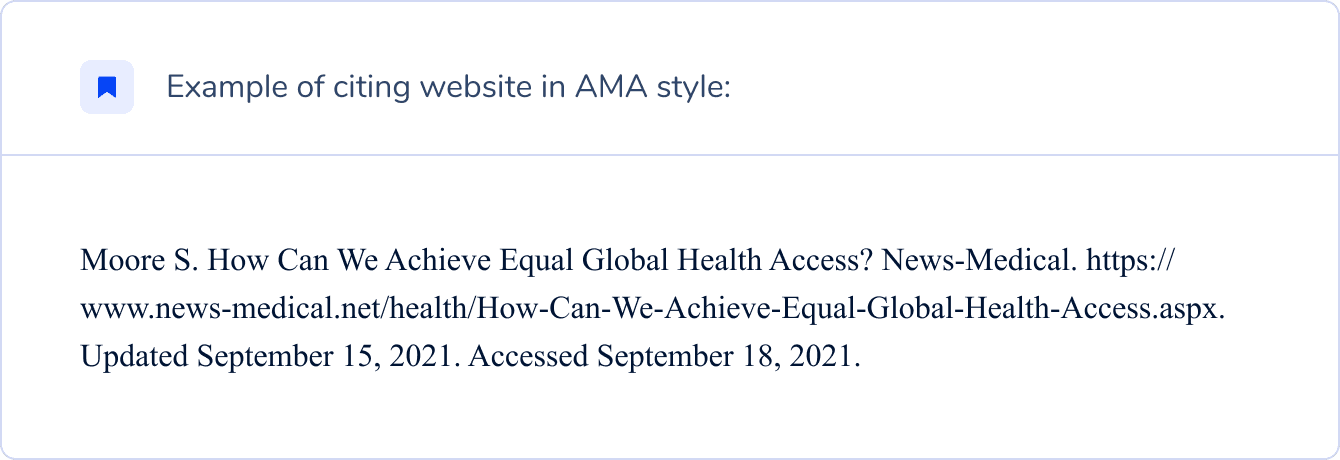 AMA Citation Website: Quick Guide
