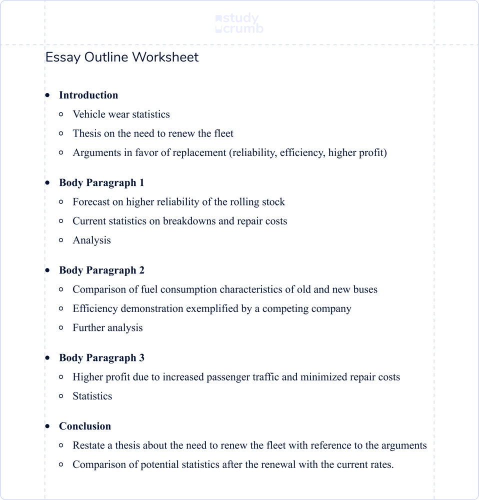 Essay Outline Worksheet