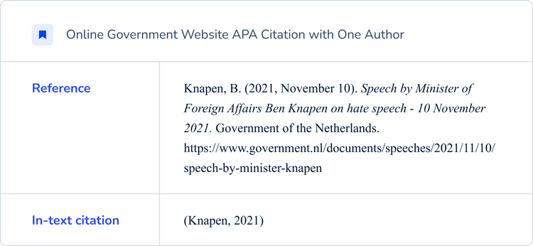 How to Cite a Government Website in APA Style Examples